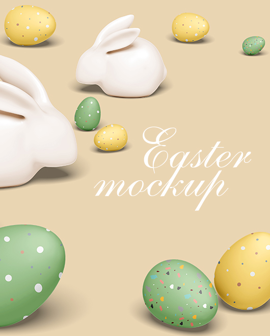 Free Easter Scene Creator Mockup Kit in PSD for Photoshop