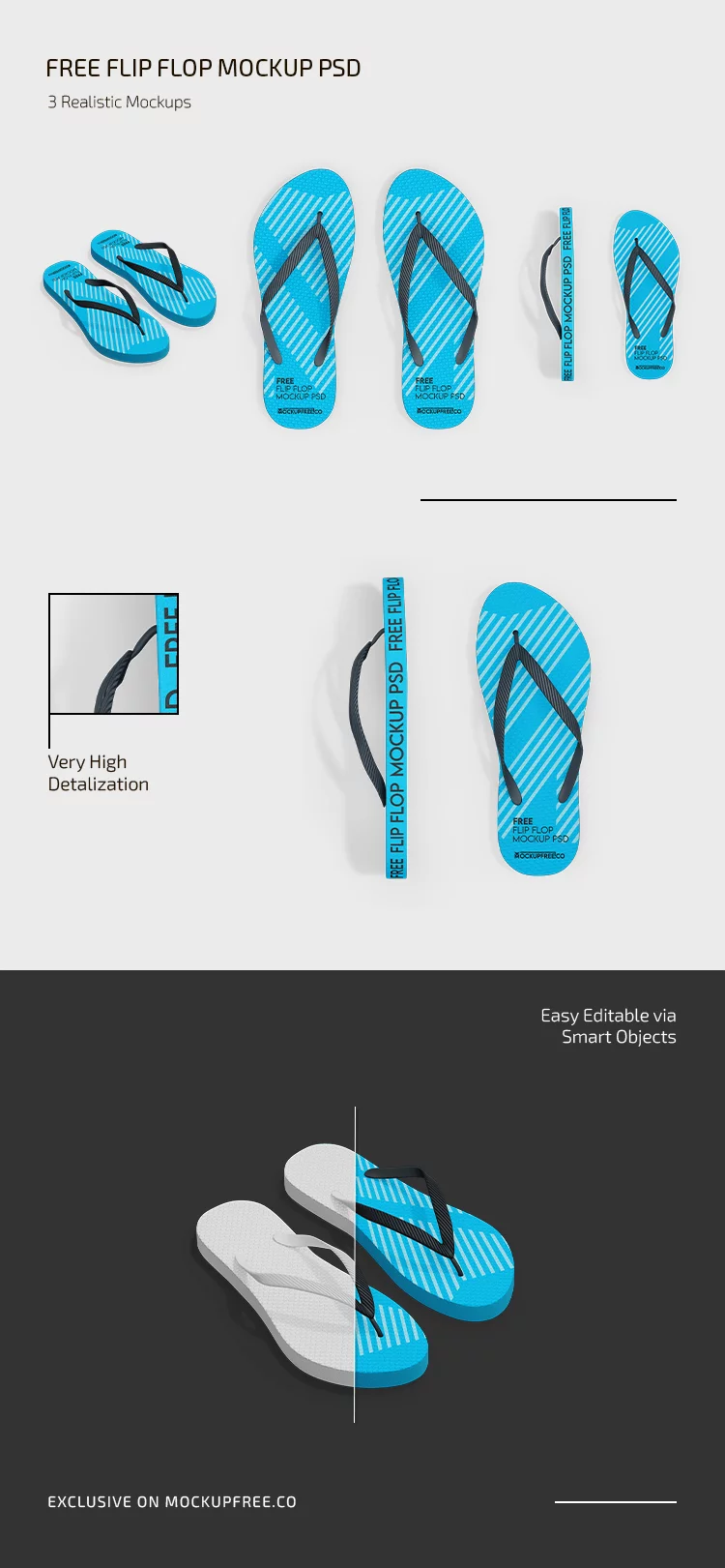 Single Flip Flop Template Flip Flop Mockup Template | Download Mockup