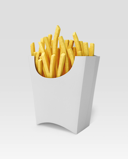 Free French Fries Packaging Mockup Set in PSD for Photoshop