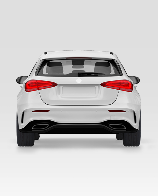 Hatchback Car Back View PSD Mockup Kit for Photoshop
