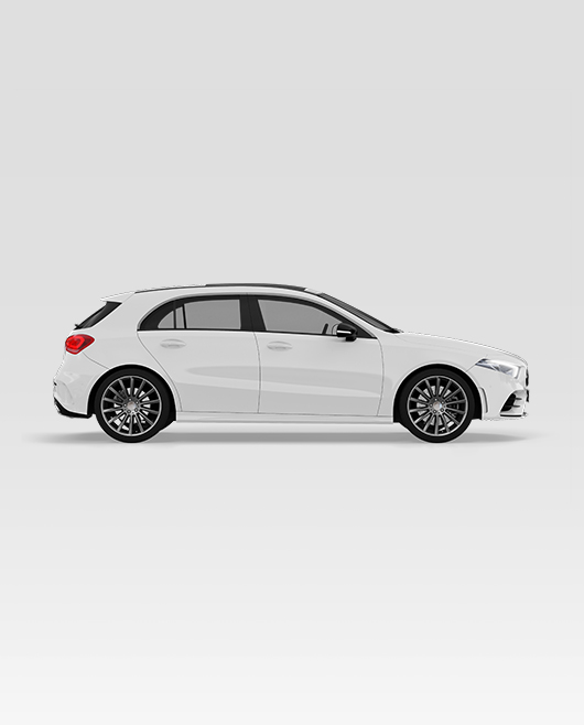 Hatchback Car Side View PSD Mockup Template for Photoshop
