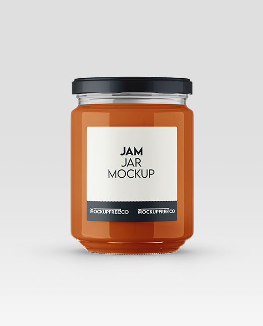 Jam Jar Mockup PSD Template Set for Photoshop