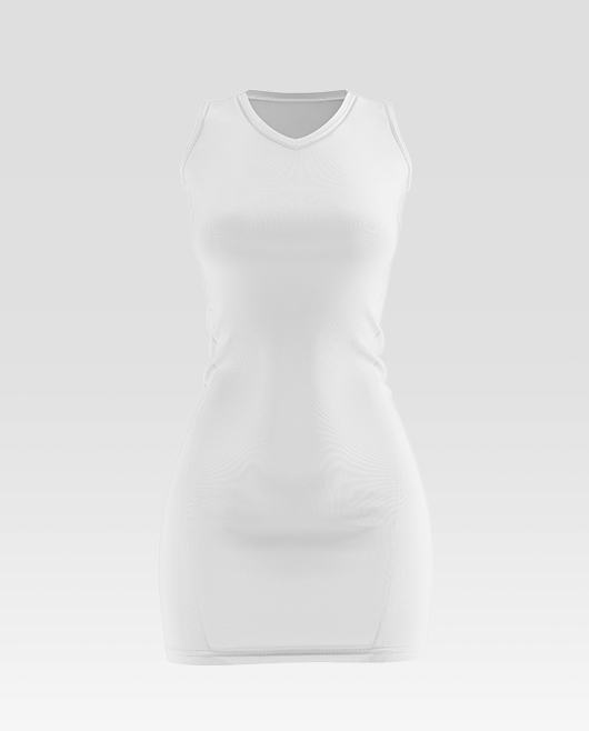Netball Dress With V-Neck Mockup Set for Photoshop (PSD)