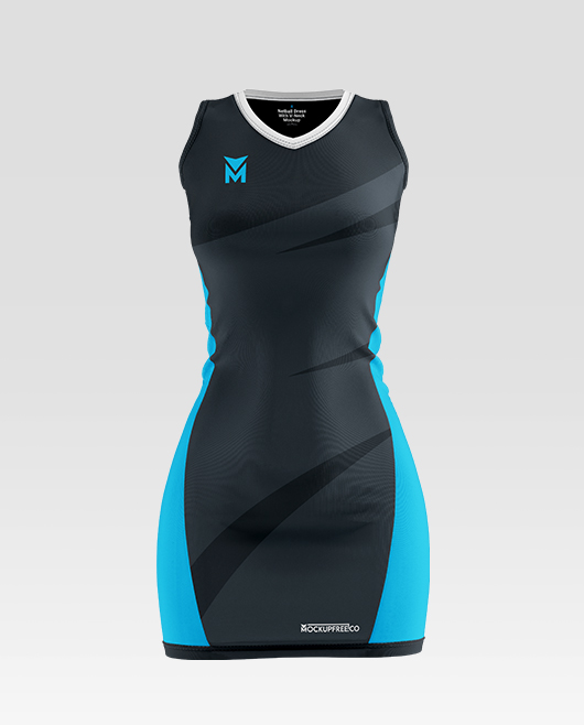 Netball Dress With V-Neck Mockup Set for Photoshop (PSD)