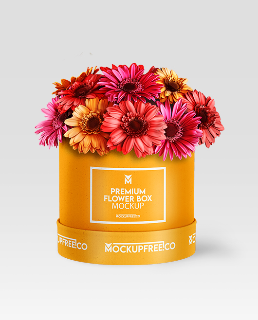 Premium Flower Box Mockup PSD Pack for Photoshop