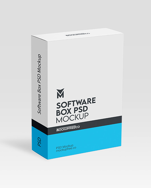 Software Box PSD Mockup Templates Set for Photoshop