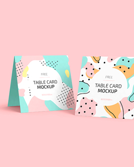 Table Card – 2 Free PSD Mockups - Mockupfree.co