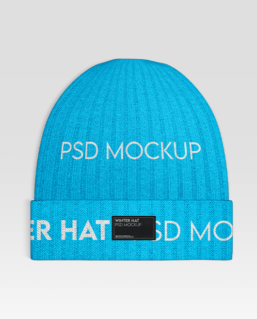 Winter Hat PSD Mockup Template Set for Photoshop